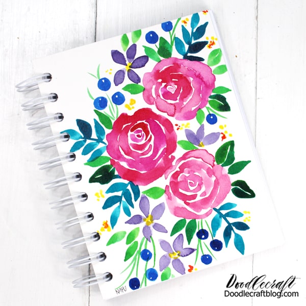 Watercolor Floral Notebooks with The Cinch Binding Tool!