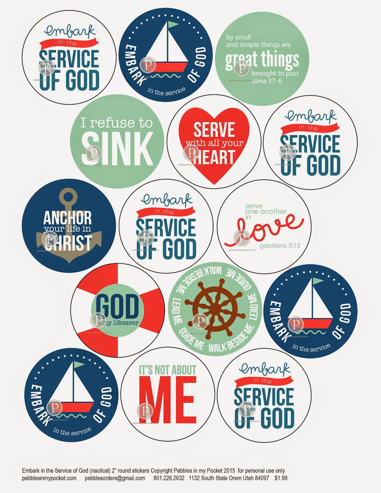 Pebbles In My Pocket Blog: Embark in Service Nautical 2015 Theme