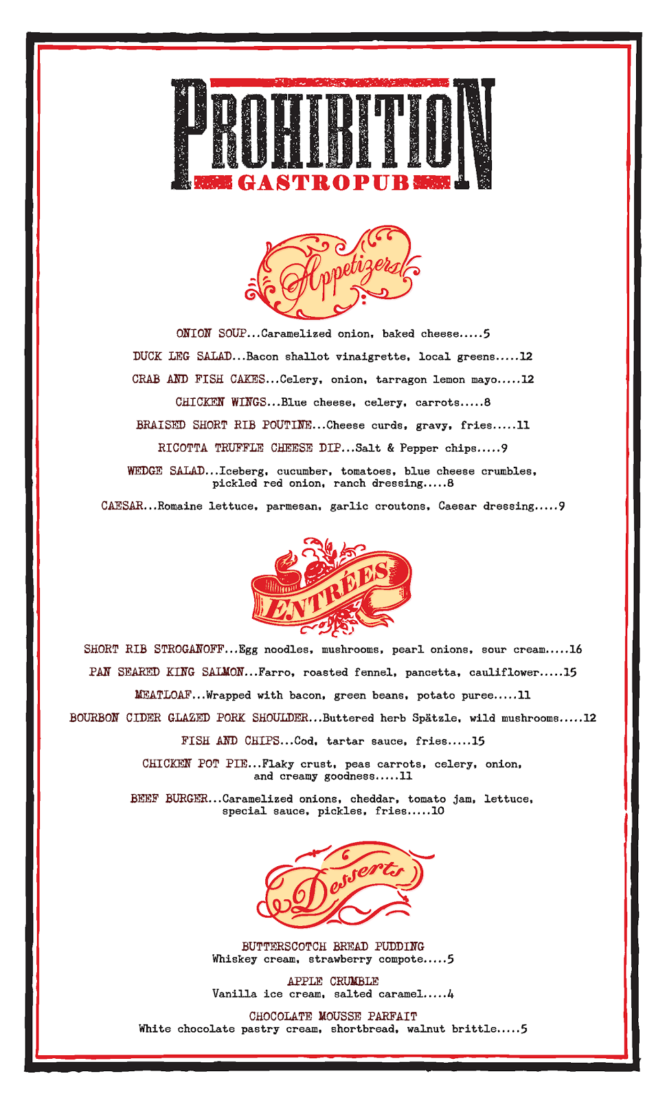 Usen Gandara Art/Design: Prohibition Logo and Menus