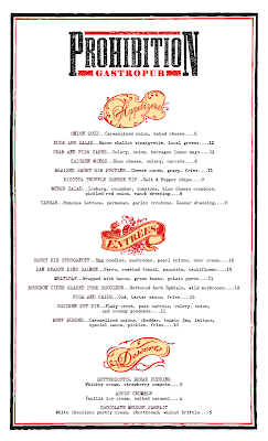 Usen Gandara Art/Design: Prohibition Logo and Menus