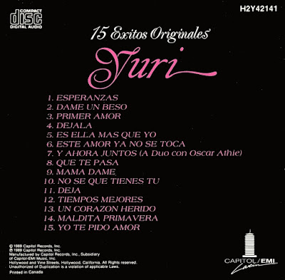 ENTRE MUSICA: YURI - 15 Exitos originales