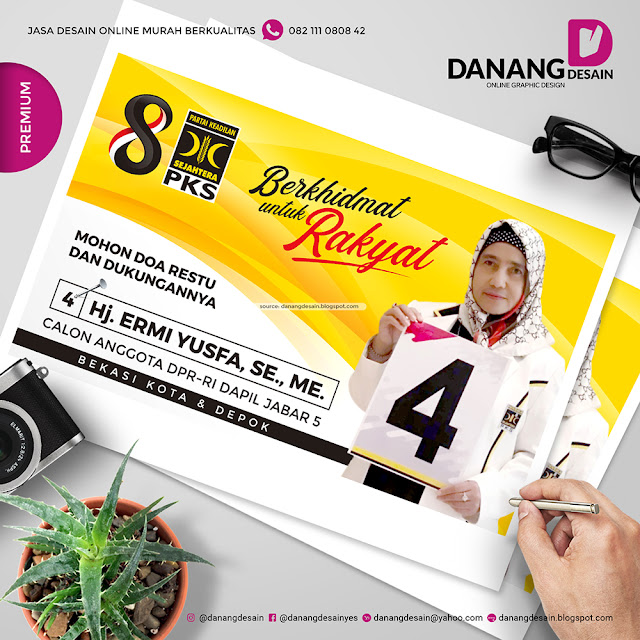 Contoh Desain Spanduk Banner / Sticker Caleg PKS (Calon Anggota DPR RI ...