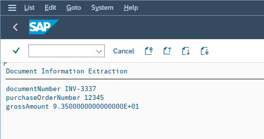 Sap Abap Central Extract Document Details Using Document Information Extraction Service With Abap