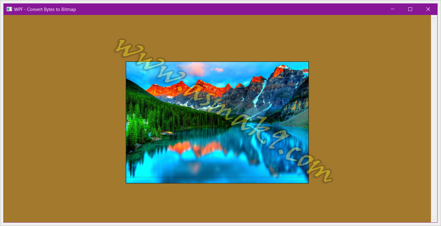 WPF: How to convert Bytes to Bitmap - Asma's Blog