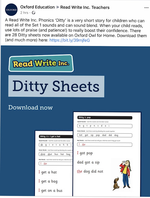 Atlas Class Blog: Read, Write, Inc new resource - Ditty Sheets