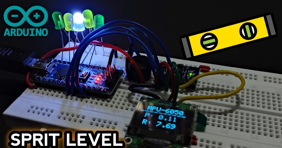 ARDUINO SPRIT LEVEL INDICATOR USING MPU6050