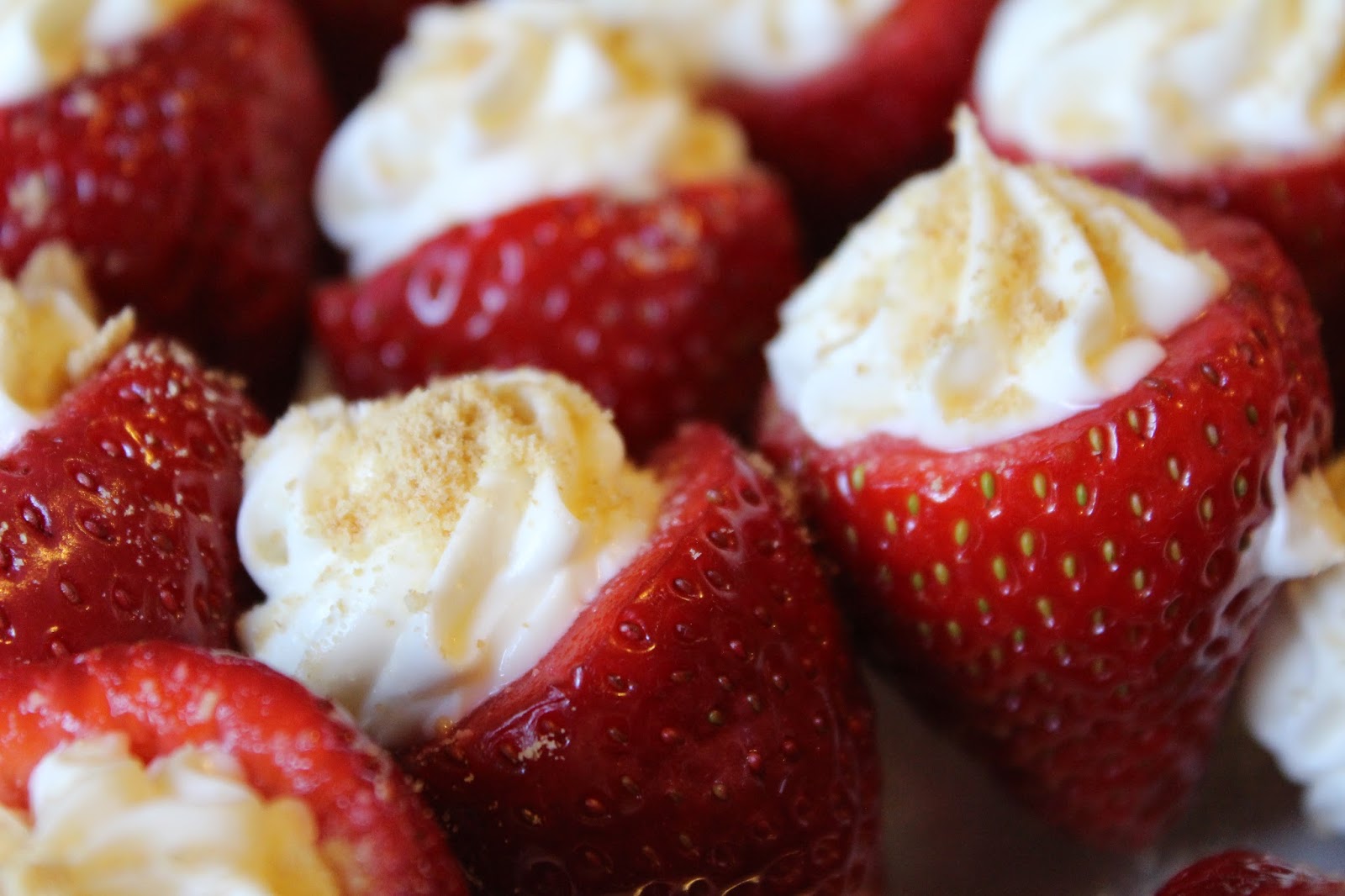 Blog as you Bake: Cheesecake Stuffed Strawberries