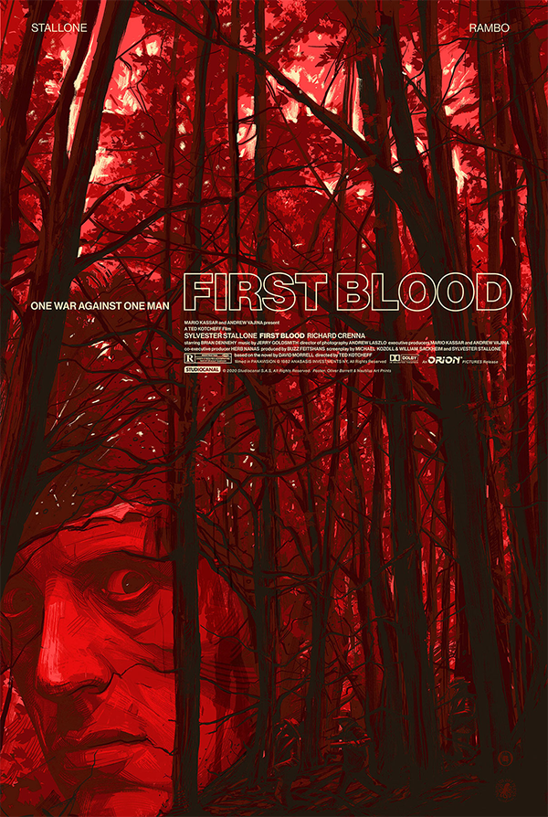 INSIDE THE ROCK POSTER FRAME BLOG: Oliver Barrett First Blood RAMBO ...