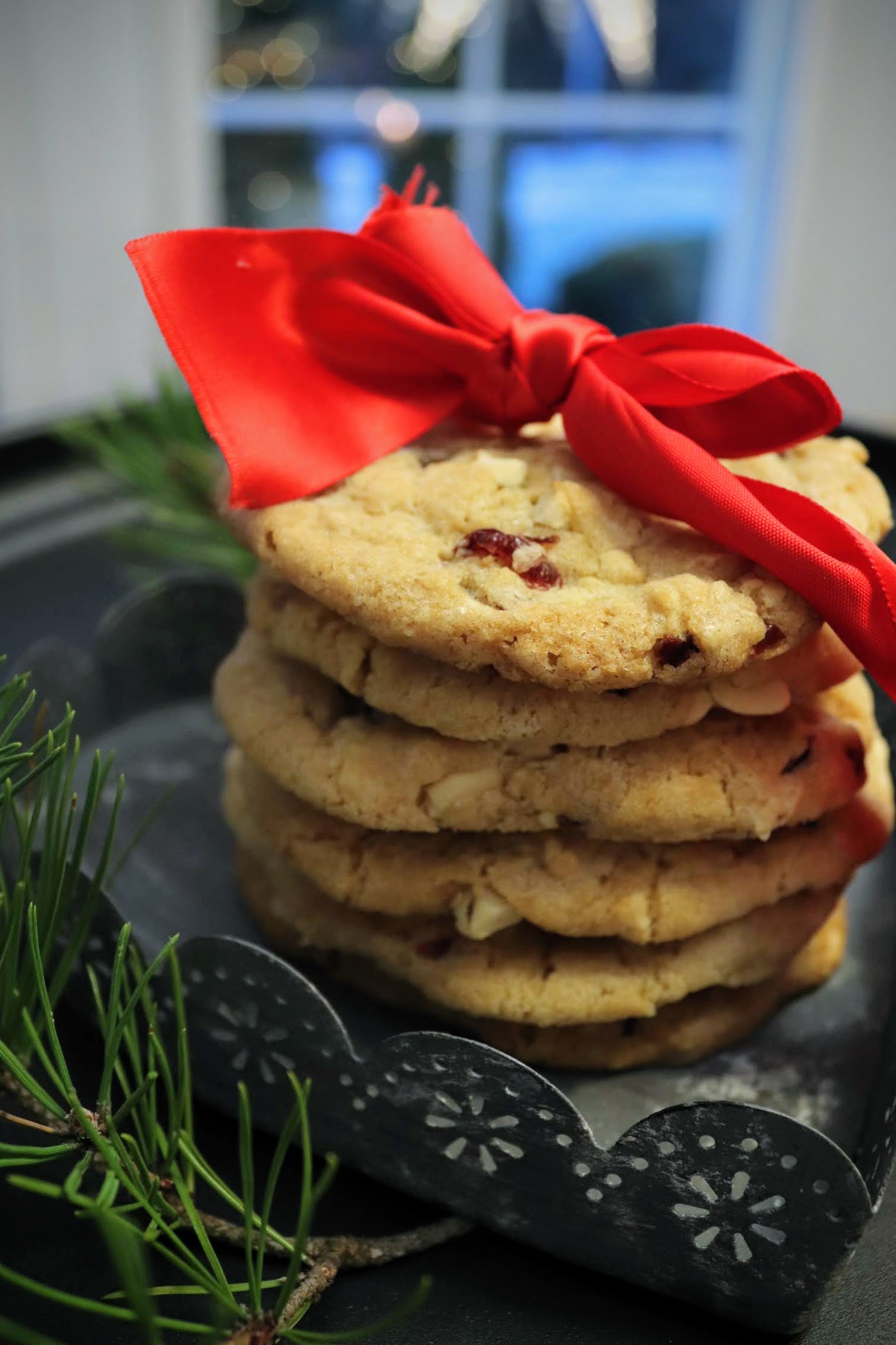 Paperivuoka: Karpalo-valkosuklaacookie