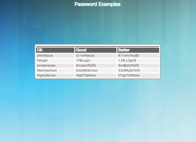 Use Unique Passwords for Each Online Account