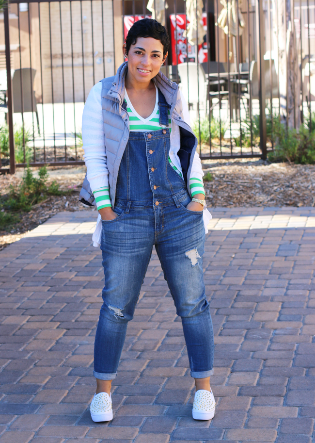 Forever 21 Denim Overalls + Puffer Vest |Fashion, Lifestyle, and DIY