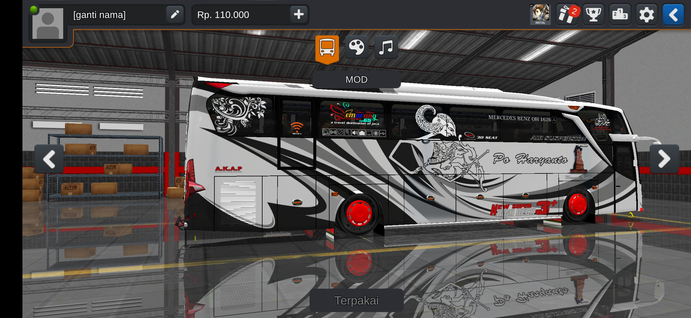 MOD JETBUS 3+ HDD NON FACELIFT BUS SIMULATOR INDONESIA ANDROID - MASADI.ID