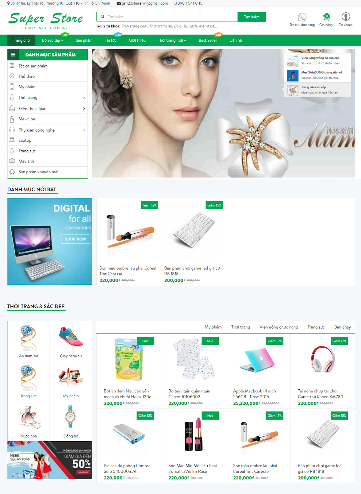 Super Store Shop E-Commerce Blogger Template Toko Online - iBlogger-XML ...