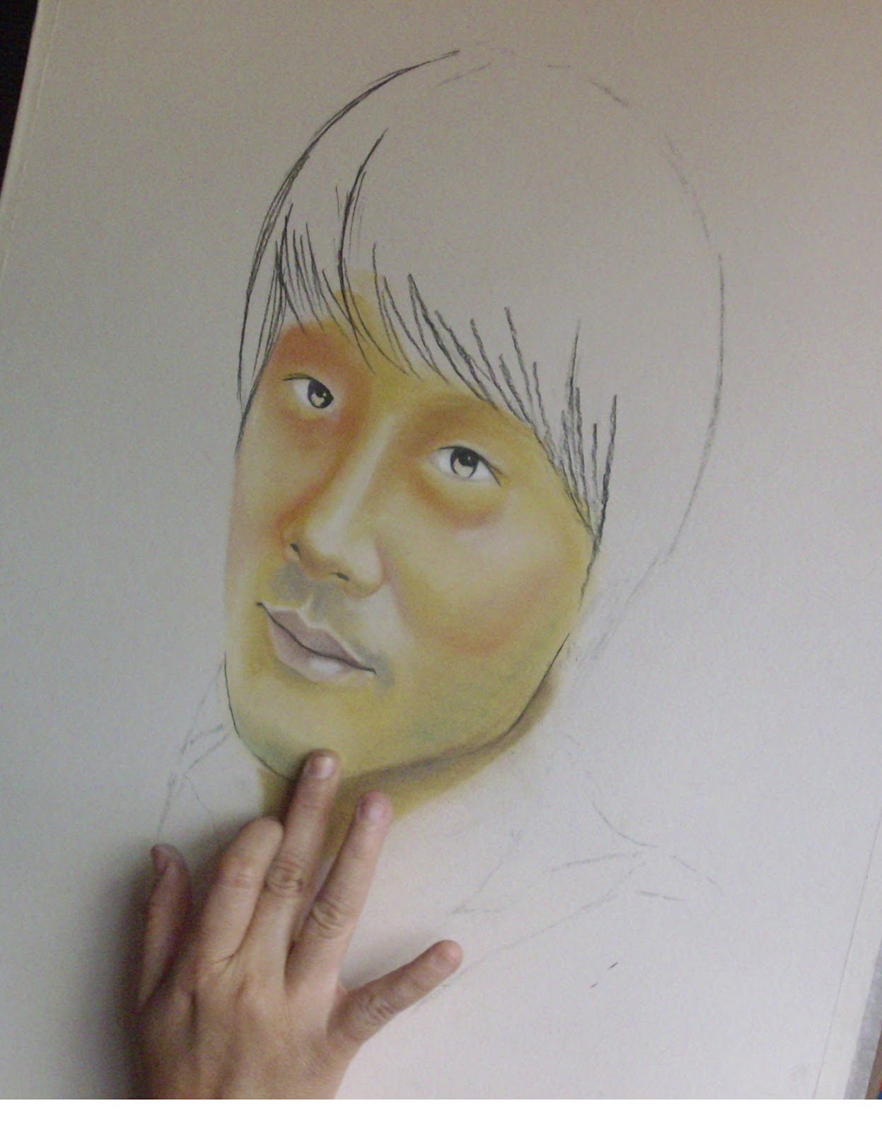 Learning to draw: How to paint portrait with pastel