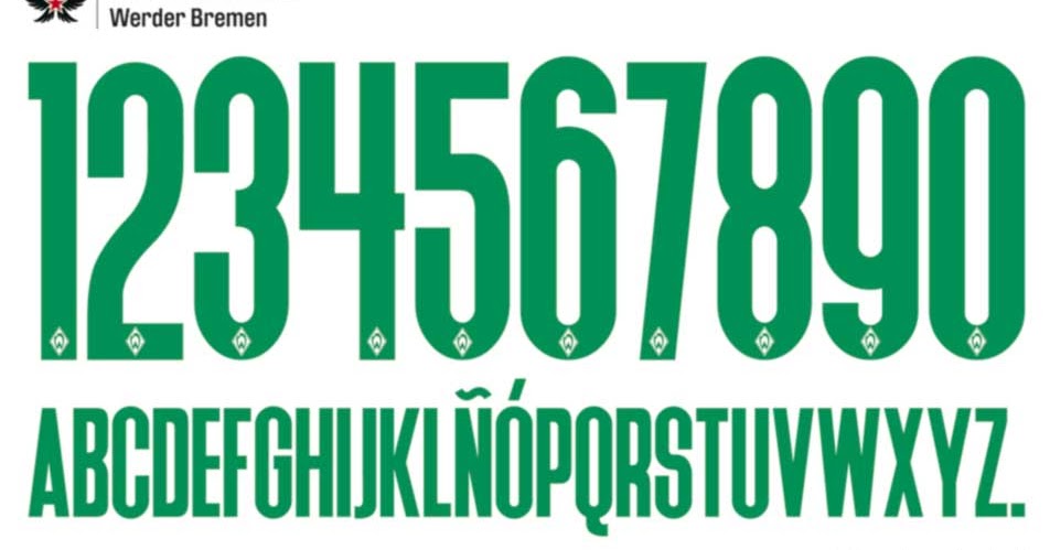TIPOGRAFIAS Y FONTS: Font Werder Bremen / Umbro 2020