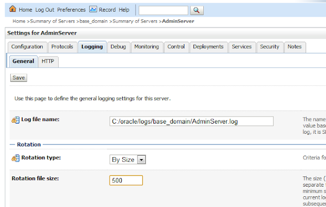 Java / Oracle SOA blog: Change the log files location of a WebLogic Domain