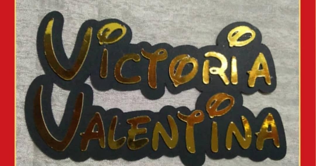 Topper Doble Capa Metalizado Victoria Valentina - Mis Toppers Tus Toppers