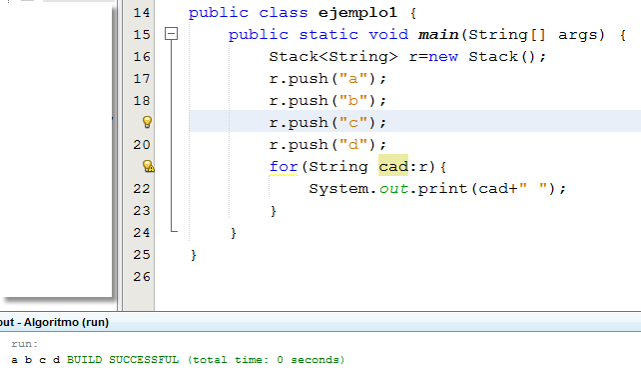 ESTRUCTURA DE DATOS Y ALGORITMOS: PILAS