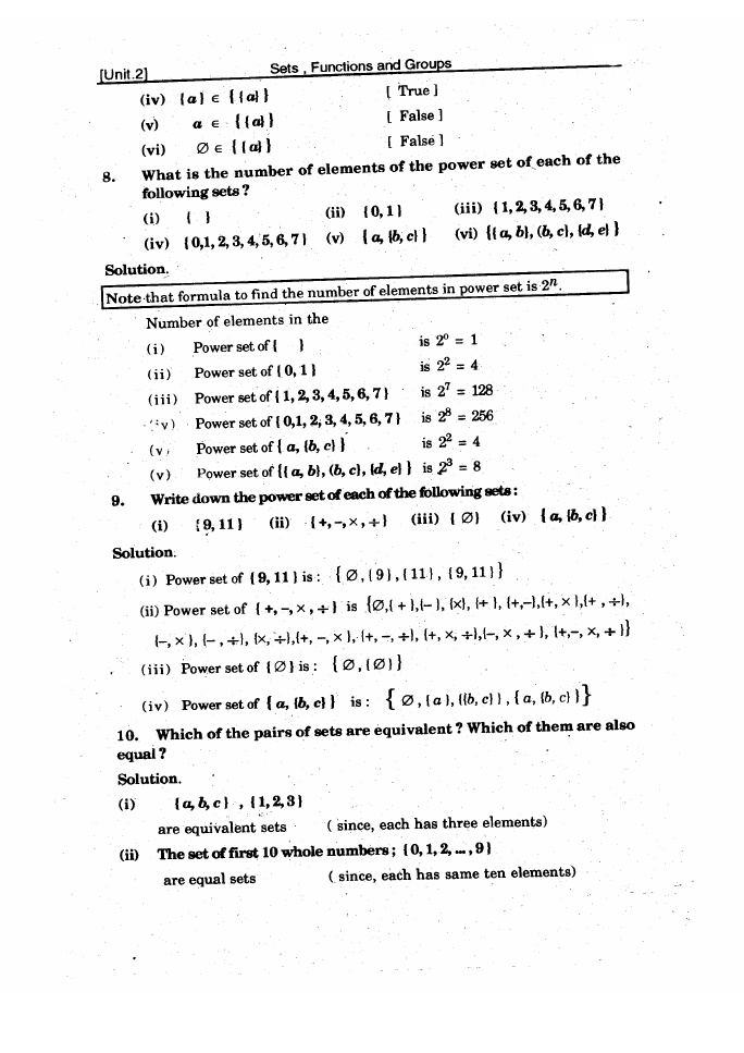 Exercise 2.1 SETS, FUNCTIONS AND GROUPS Mathematics Fsc Part 1 First ... Exercise 2.1 SETS, FUNCTIONS AND GROUPS Mathematics Fsc Part 1 First ...
