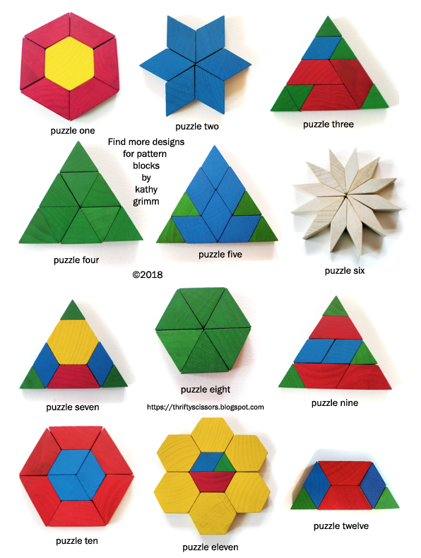 Answers for the geometric puzzle shapes... | Thrifty Scissors