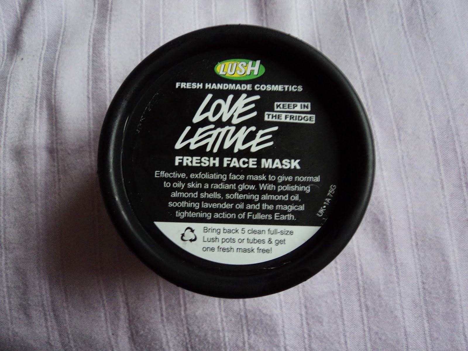 blue feature: a review : Lush Love Lettuce Fresh Mask