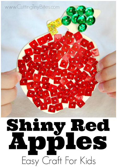 Shiny Red Apples | What Can We Do With Paper And Glue
