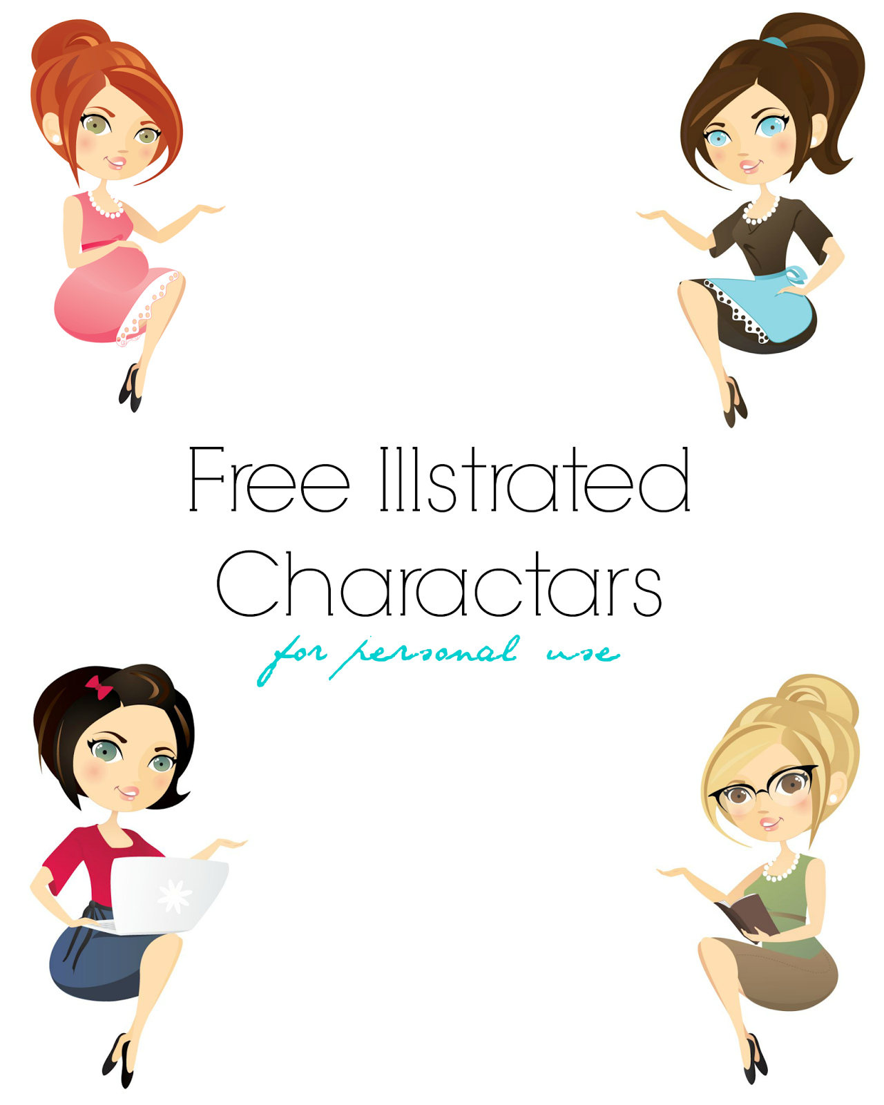 The Blue Birdhouse: Free Illustrated Characters