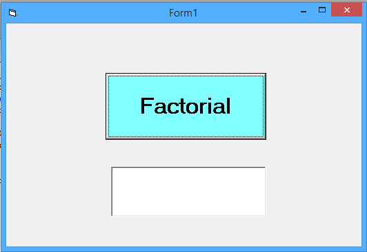 Program to find the factorial of a number in vb 6.0 ~ VB Expert