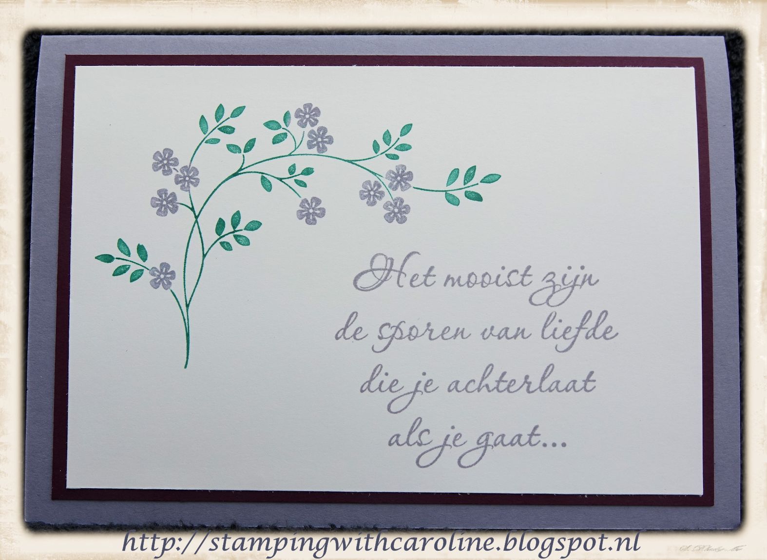 Stamping with Caroline: Condoleance