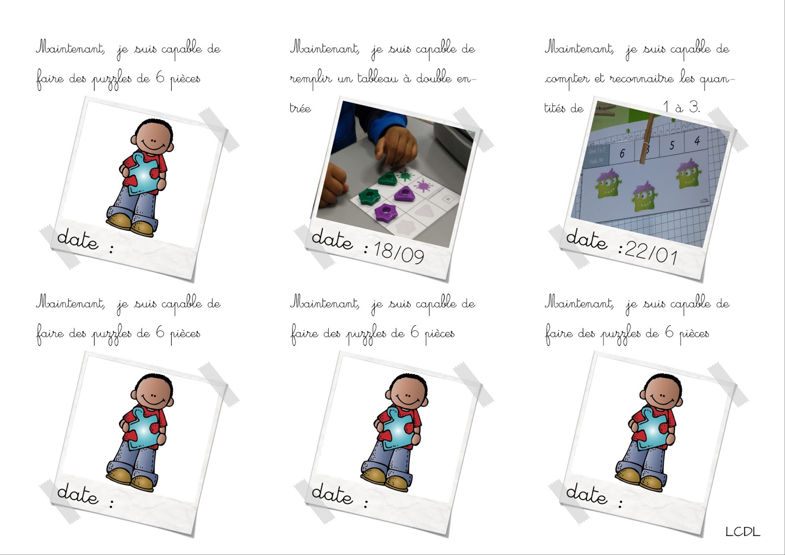 La maternelle de Laurène: Cahier de réussites et de progrès