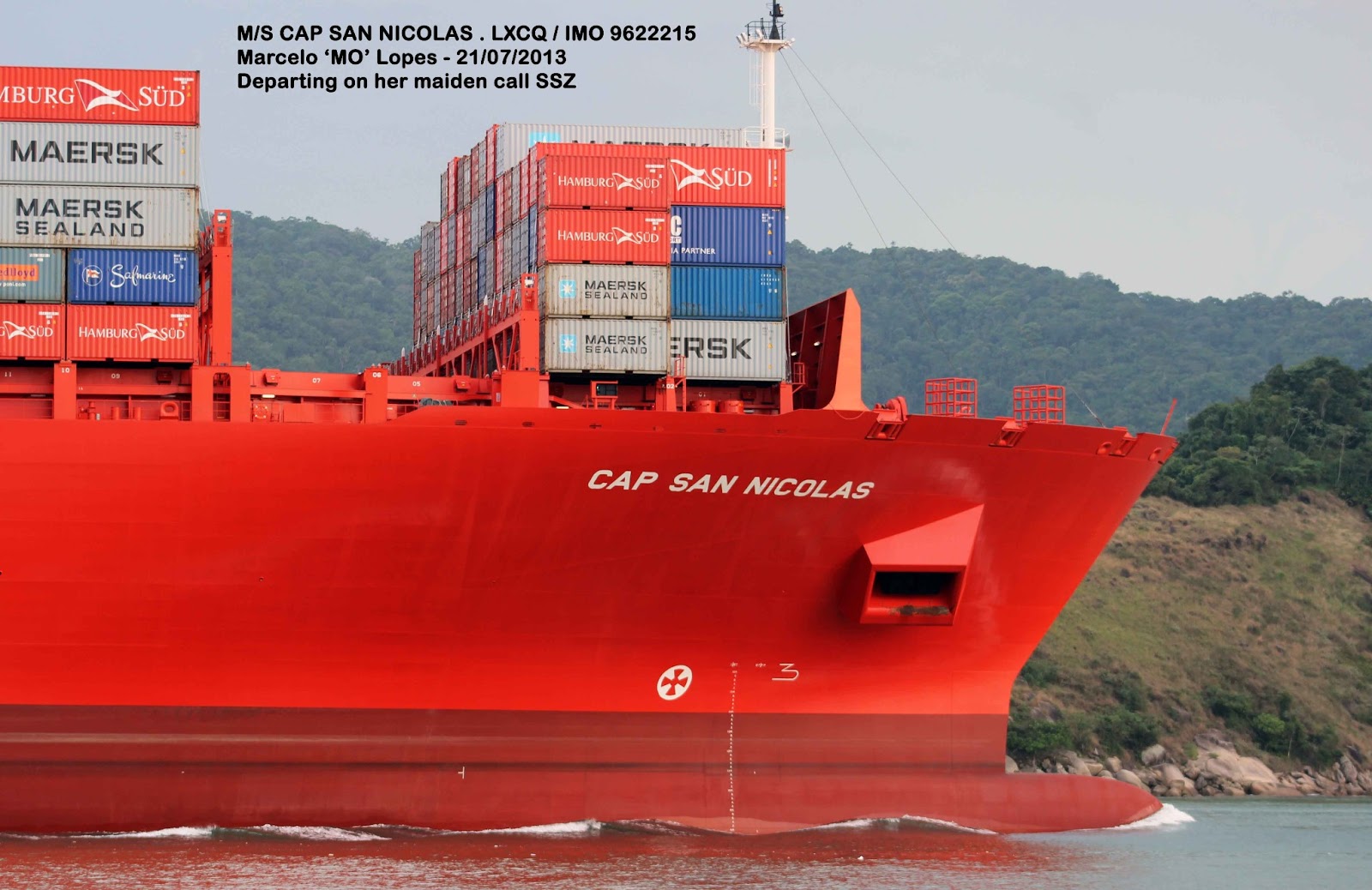 Santos Shiplovers: M/S Cap San Nicolas / LXCP - Suspendendo de SSZ em ...