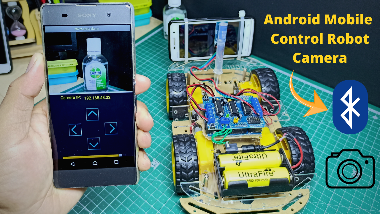 Android Mobile Control Robot Camera Using Arduino Uno Smart Robot