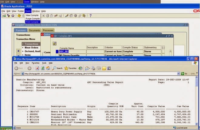 Oracle Applications: Oracle ABC Analysis and Cycle Count