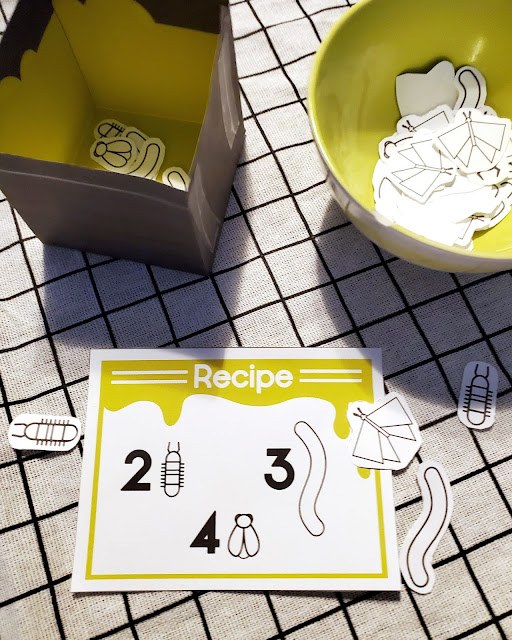 Hello, Wild Things: Creepy Crawlies Witches Brew Counting Game printable