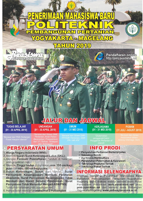 AGRICULTURE: PENGALAMAN PMB POLBANGTAN YOMA TAHUN 2019