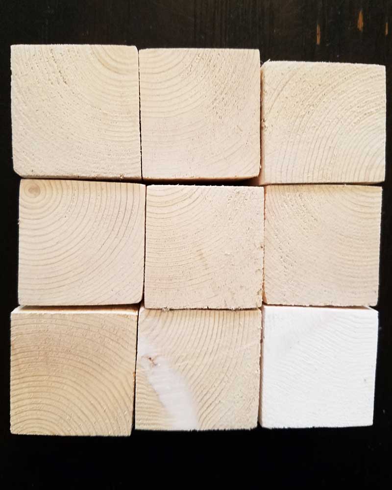 DIY Puzzle Blocks Using 2x2 Lumber and your own family pictures