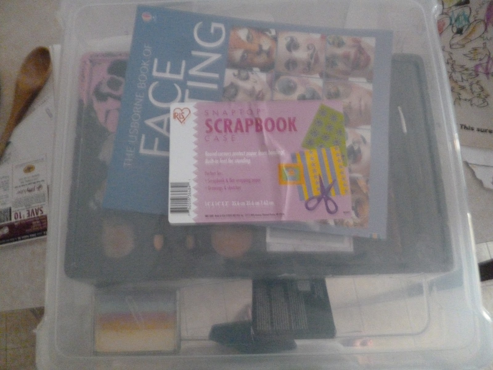 A Resourceful Home .com: Daily Project Post - Scrapbook Paper & Plastic Bin