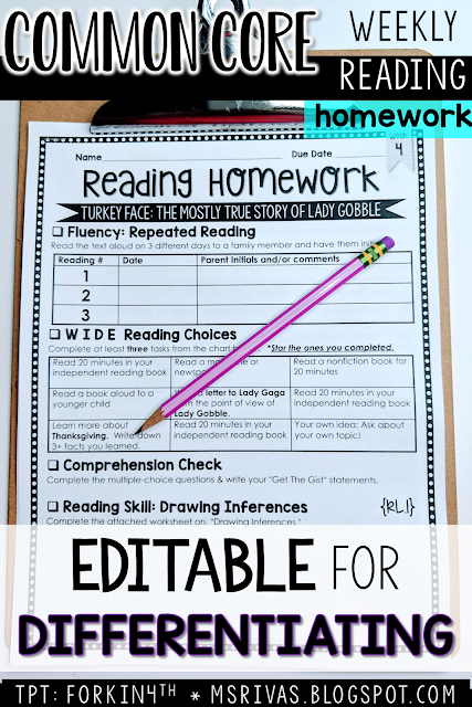 forkin4th: ELA Homework to Boost Rigor & Reading Stamina