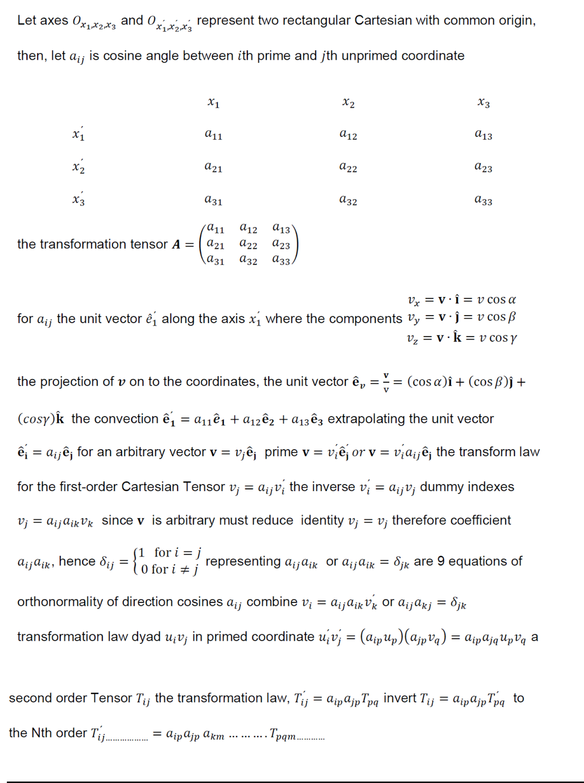 Spheres: Transformation Law of Tensors
