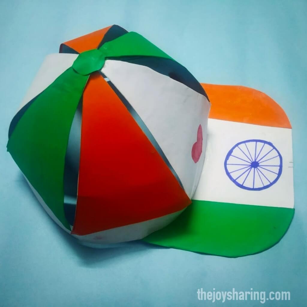 DIY Tricolour Paper Cap - The Joy of Sharing