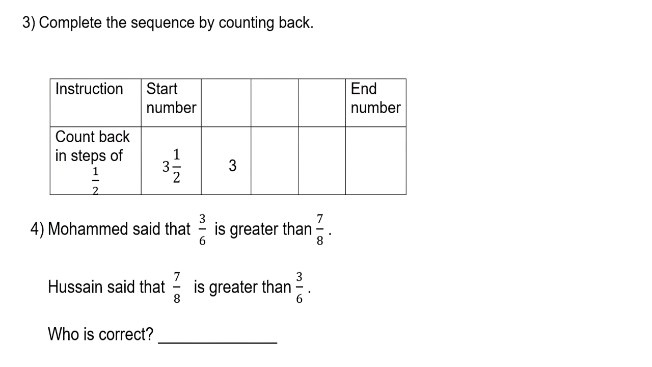 Math 6: Question bank