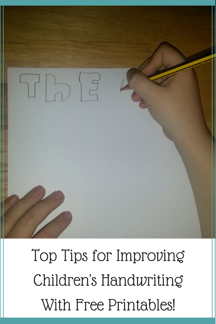 Improving Children's Handwriting with Free Printables | The Parent Game