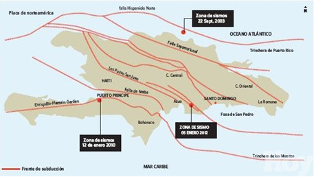 Fallas Geológicas En Toda La Isla de Santo Domingo