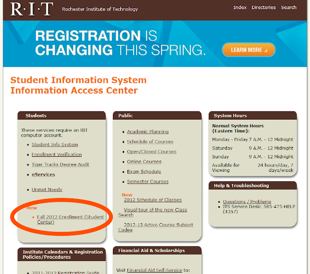 RIT SIS: Now That the New SIS is Live: Part One