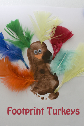 Footprint Turkeys an Adorable Thanksgiving Craft - Life with Moore Babies