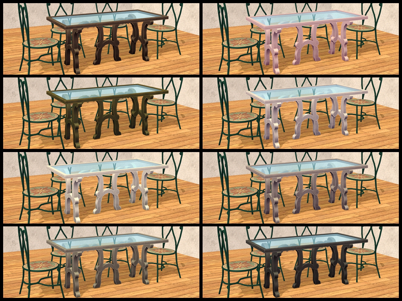 TheNinthWaveSims: The Sims 2 - The Sims 4 Iron Oasis Table For The Sims 2
