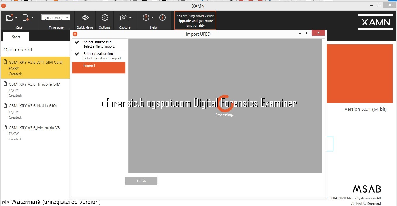 Digital Forensics Examiner: Mobile Forensics:XAMN Viewer
