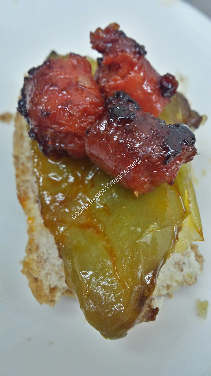 Cocina Basica y Fresca: PINCHO DE CHISTORRA CON PIMIENTO CBF@