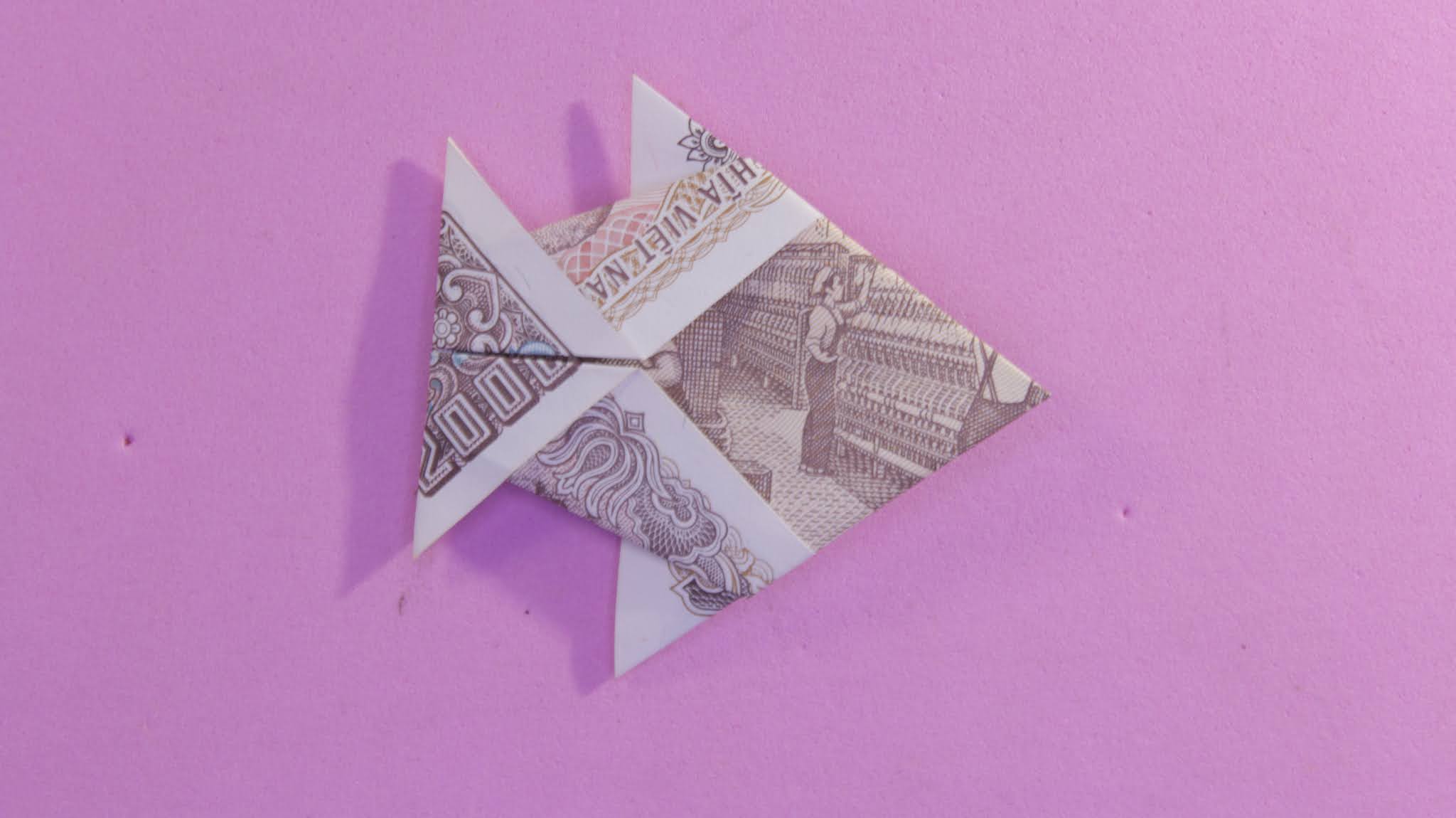 money origami fish - Sáng tạo xanh
