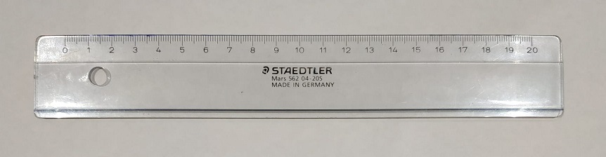 Metrología Histórica: REGLA DE 22,50 CM CON ESCALA DE 20,00 CM